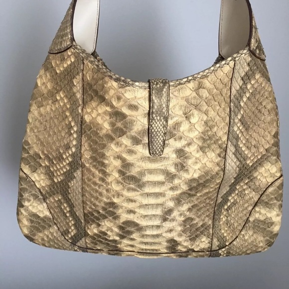 Gucci | Bags | Gucci Snakeskin Hobo Bag In Pearl Metallic Python | Poshmark